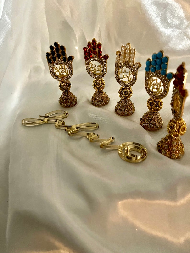 Set of 6 Mini Alams Symbolic Flagbearer Mini Home. Diamanté Embellished ...