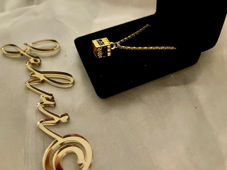3D Kaaba Pendant With Gold Chain - Necklace - Etsy