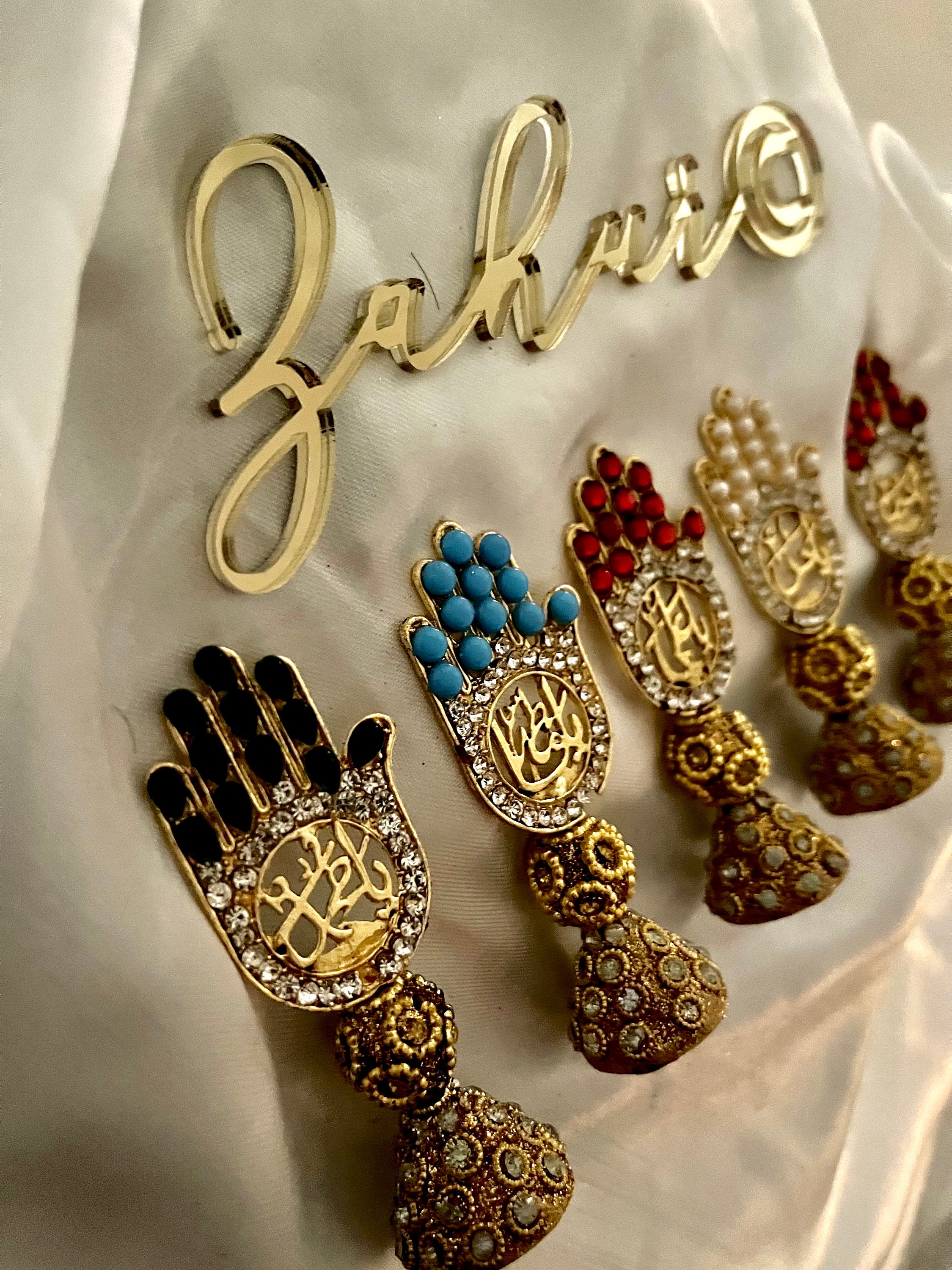 Set of 6 Mini Alams Symbolic Flagbearer Mini Home. Diamanté Embellished ...