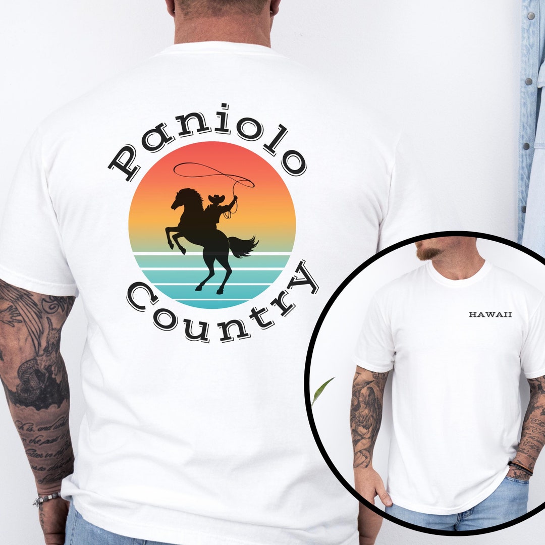 Paniolo Country Sunset Comfort Colors® Tshirt Hawaiian Cowboy Shirt ...