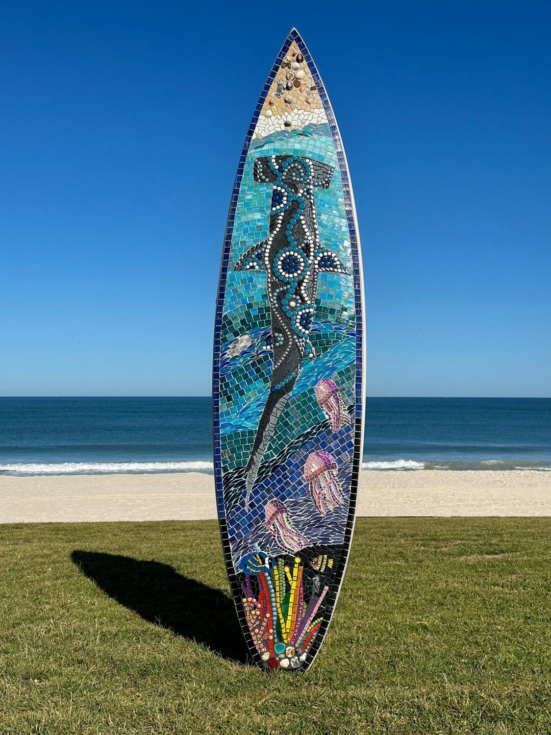 Hammerhead, Surf and Reef. Surfboard Wall Art - Etsy