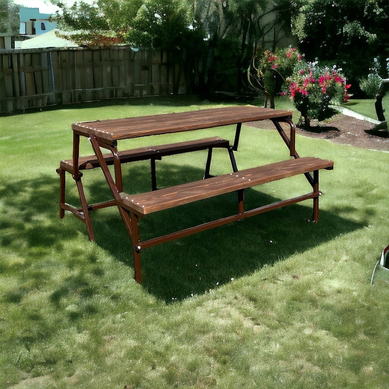 Bench - Table 3 in 1, Folding Picnic Table, Bench Plan, Patio Furniture ...