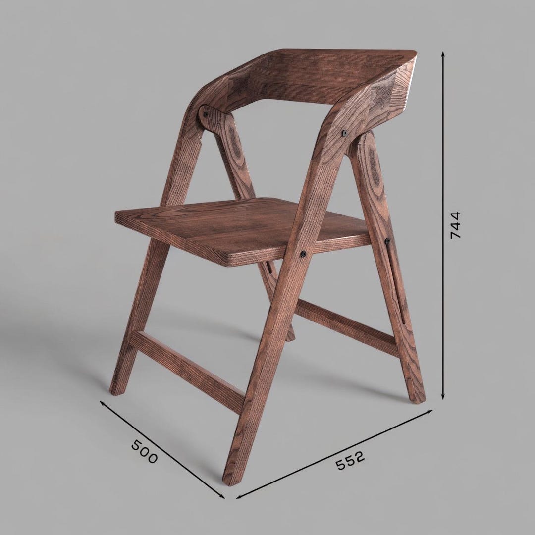 Silla plegable / Silla elegante / Silla de madera natural / Madera de ...