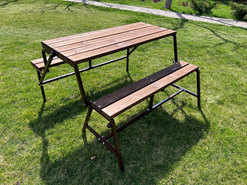 Folding Picnic Table, Bench Plan, Patio Furniture, Transformer Bench - Etsy