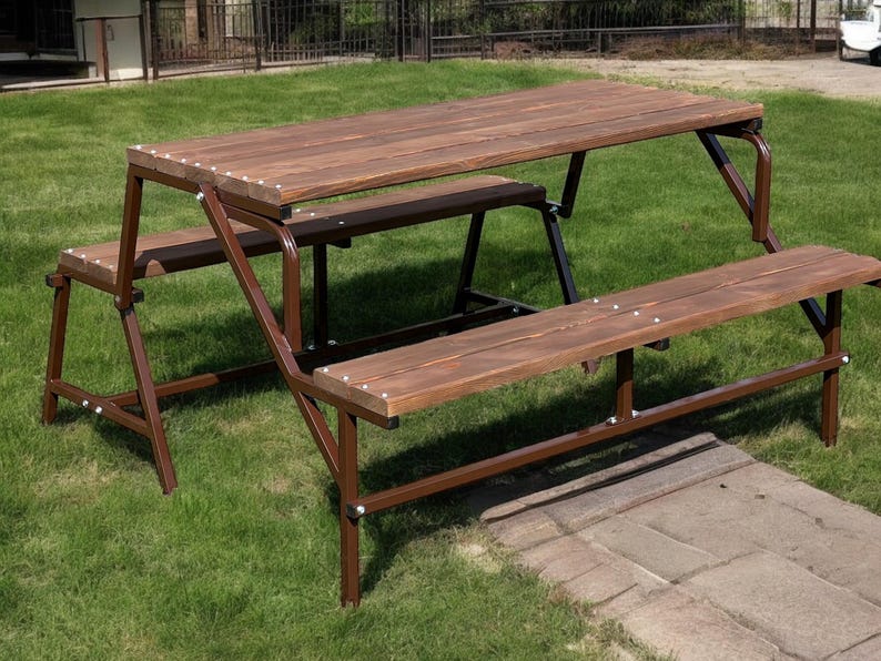 Transformer Bench-table, Folding Picnic Table, Bench Plan, Patio ...