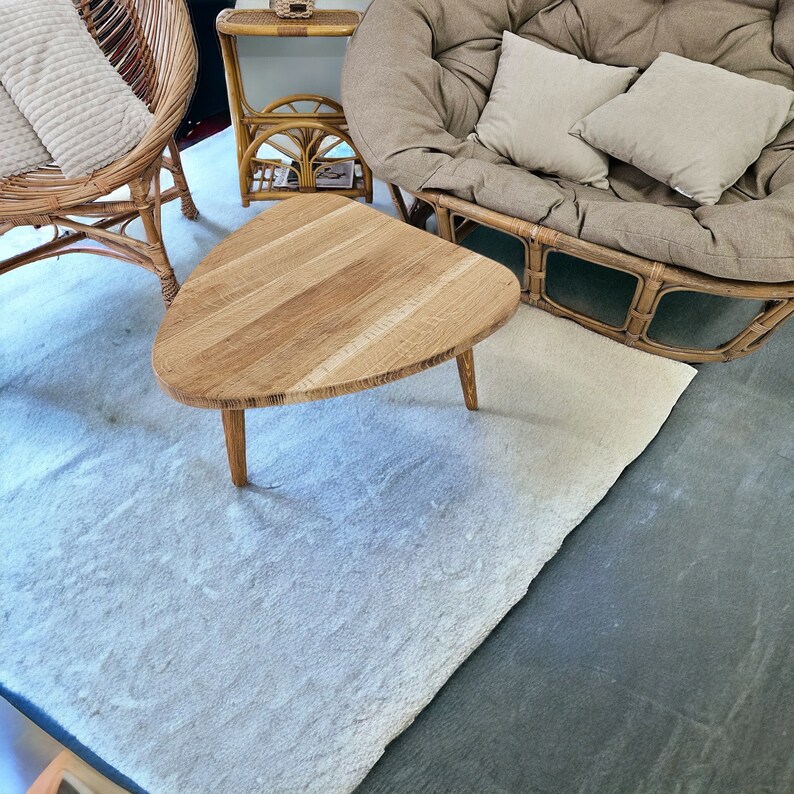 Oval Wood Coffee Table Large Solid Wood Coffee Table Home Decor ...