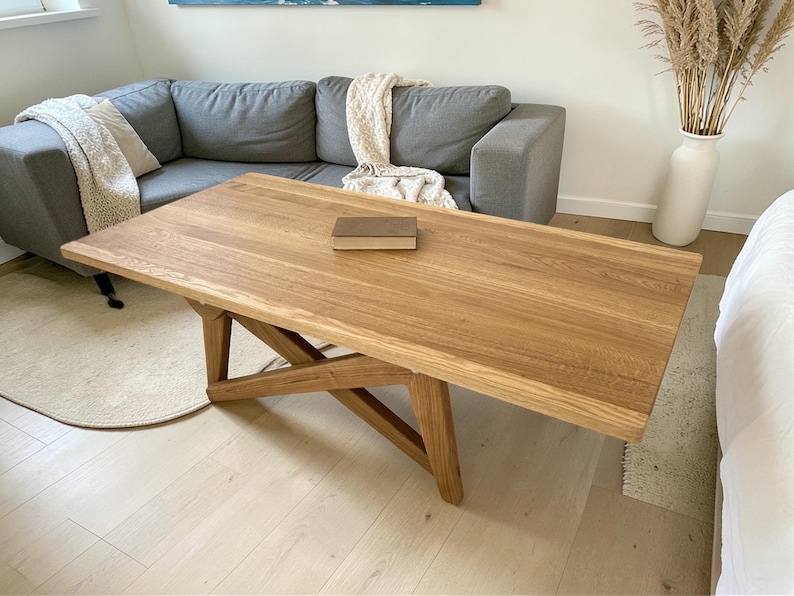 Convertible Coffee Table to Dining Table, Solid Ash Wood Transformer ...