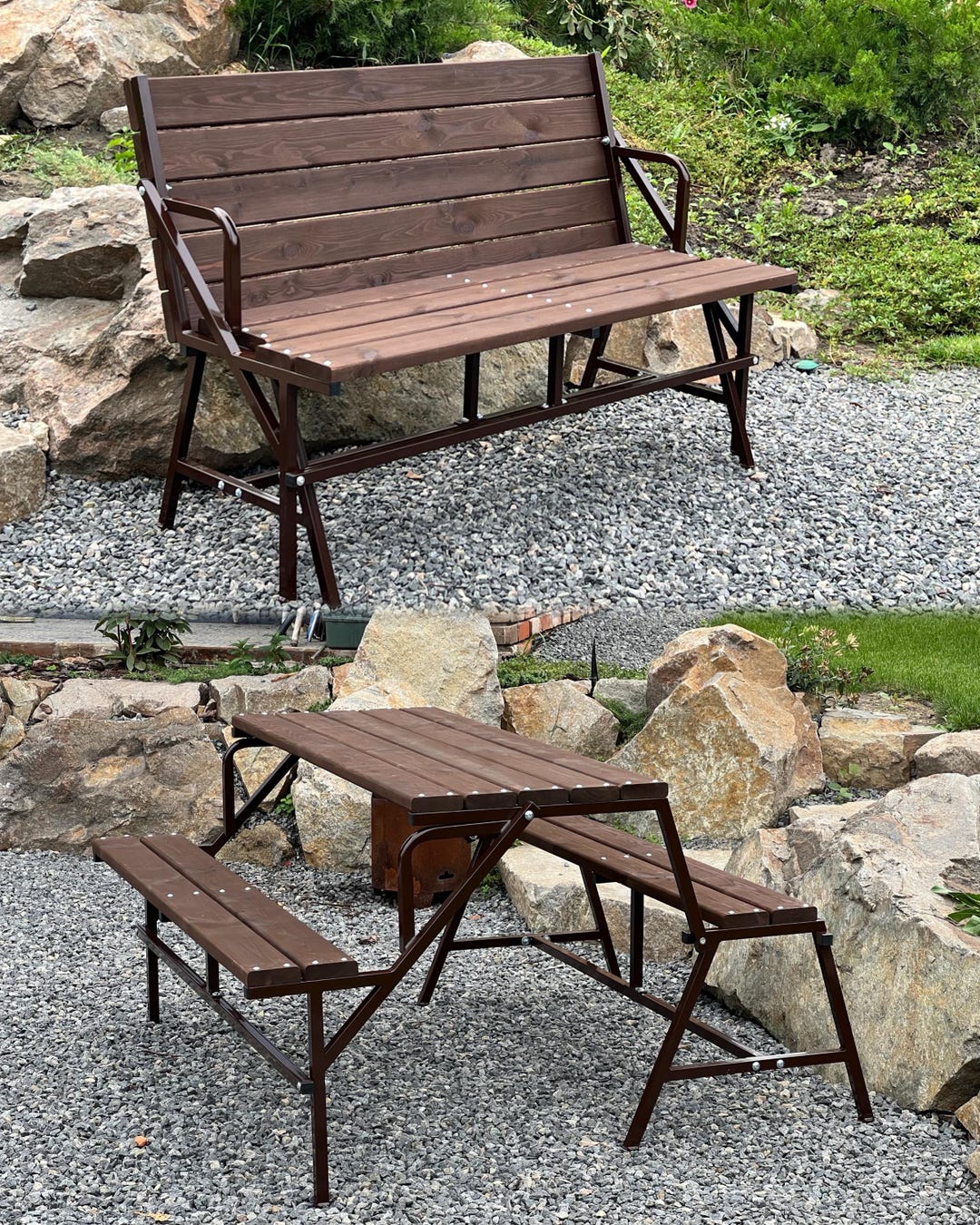 Transformer Bench-table, Folding Picnic Table, Bench Plan, Patio ...