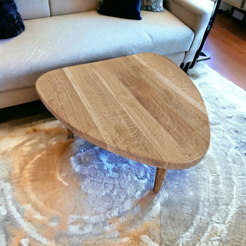Oval Wood Coffee Table Large Solid Wood Coffee Table Home Decor ...