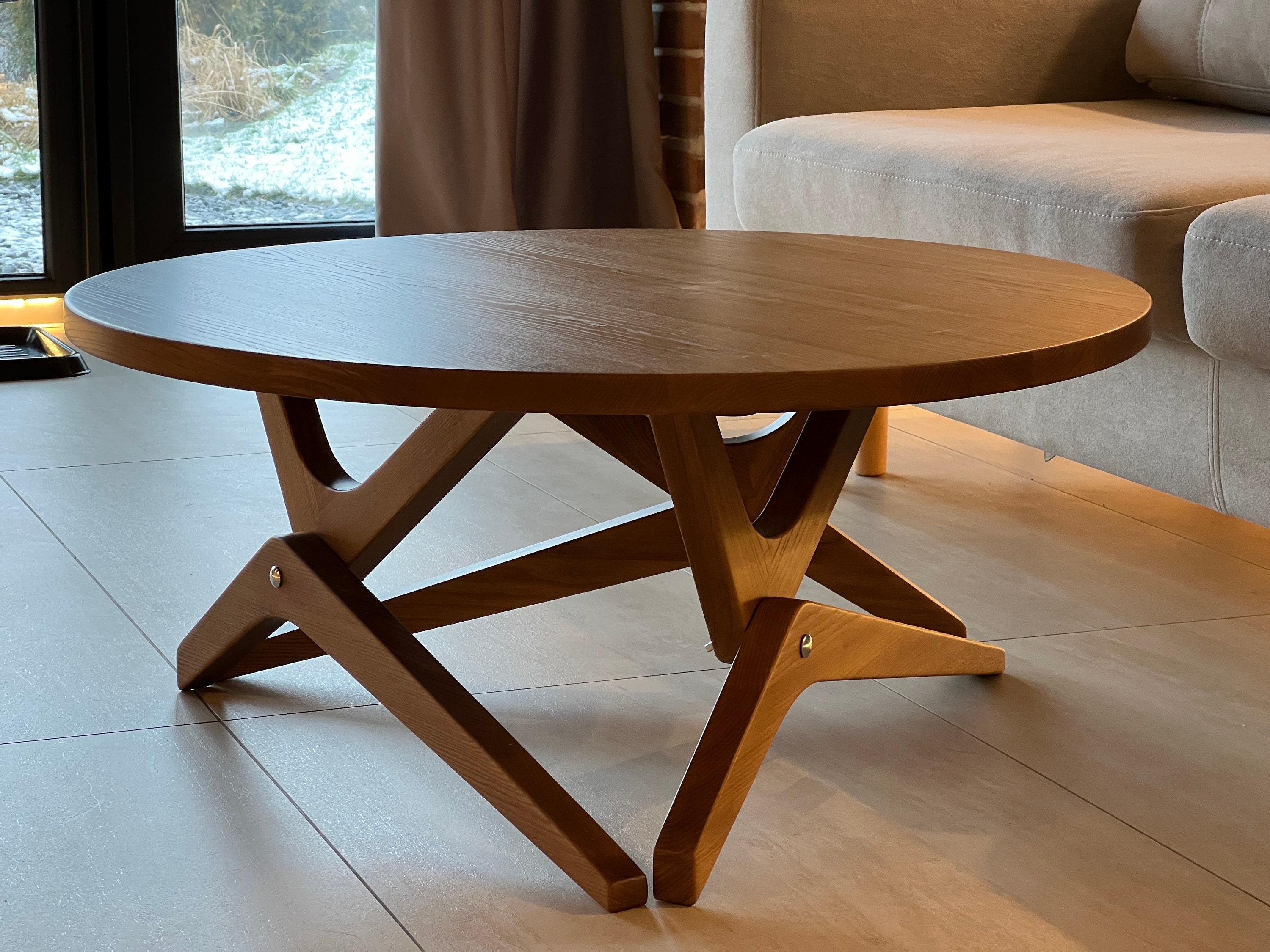 Circle Table Convertible Table Wooden Table Hardwood Table Plywood ...