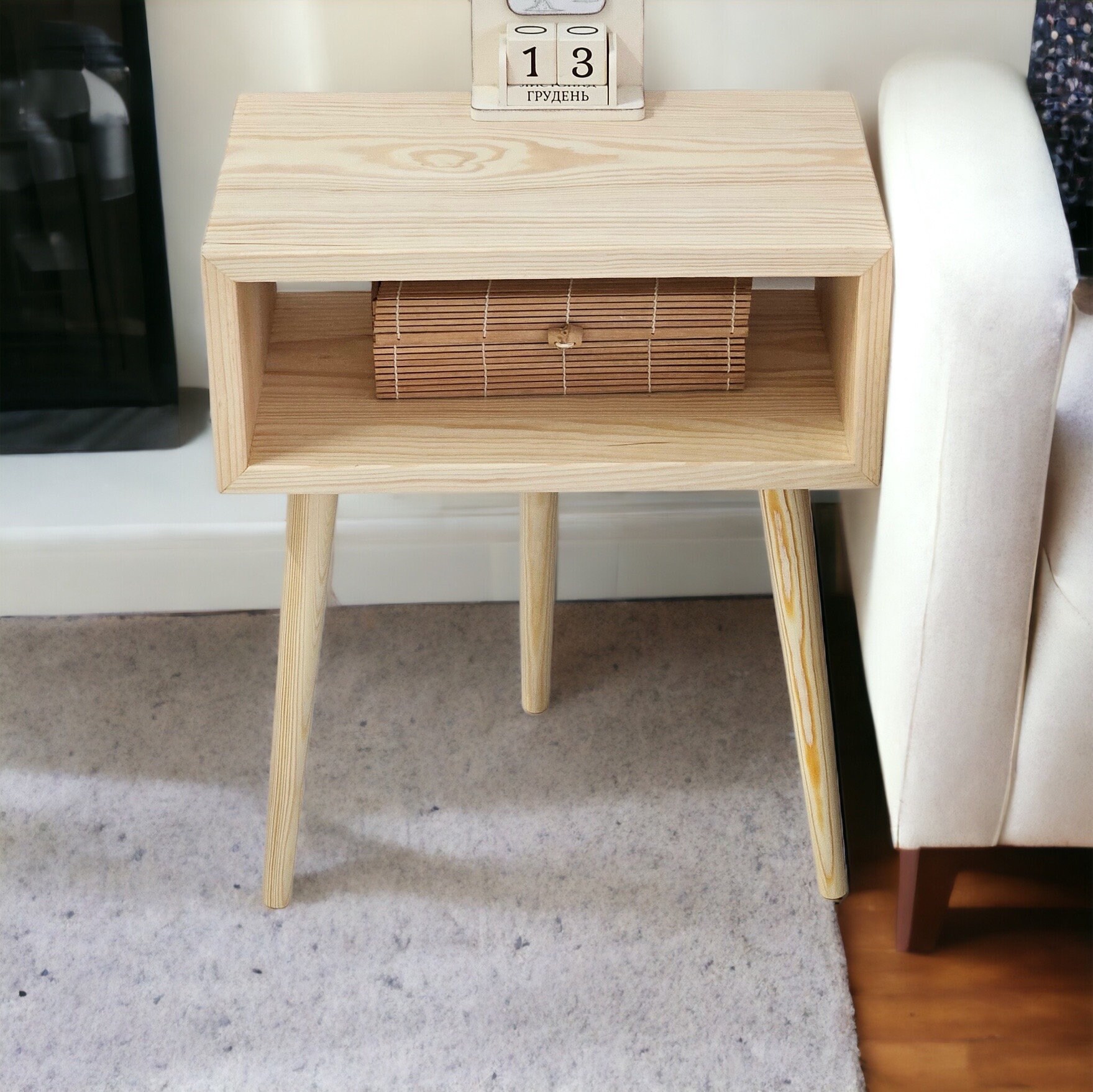 Nightstand Coaster Bedside Table Night Table Wooden - Etsy
