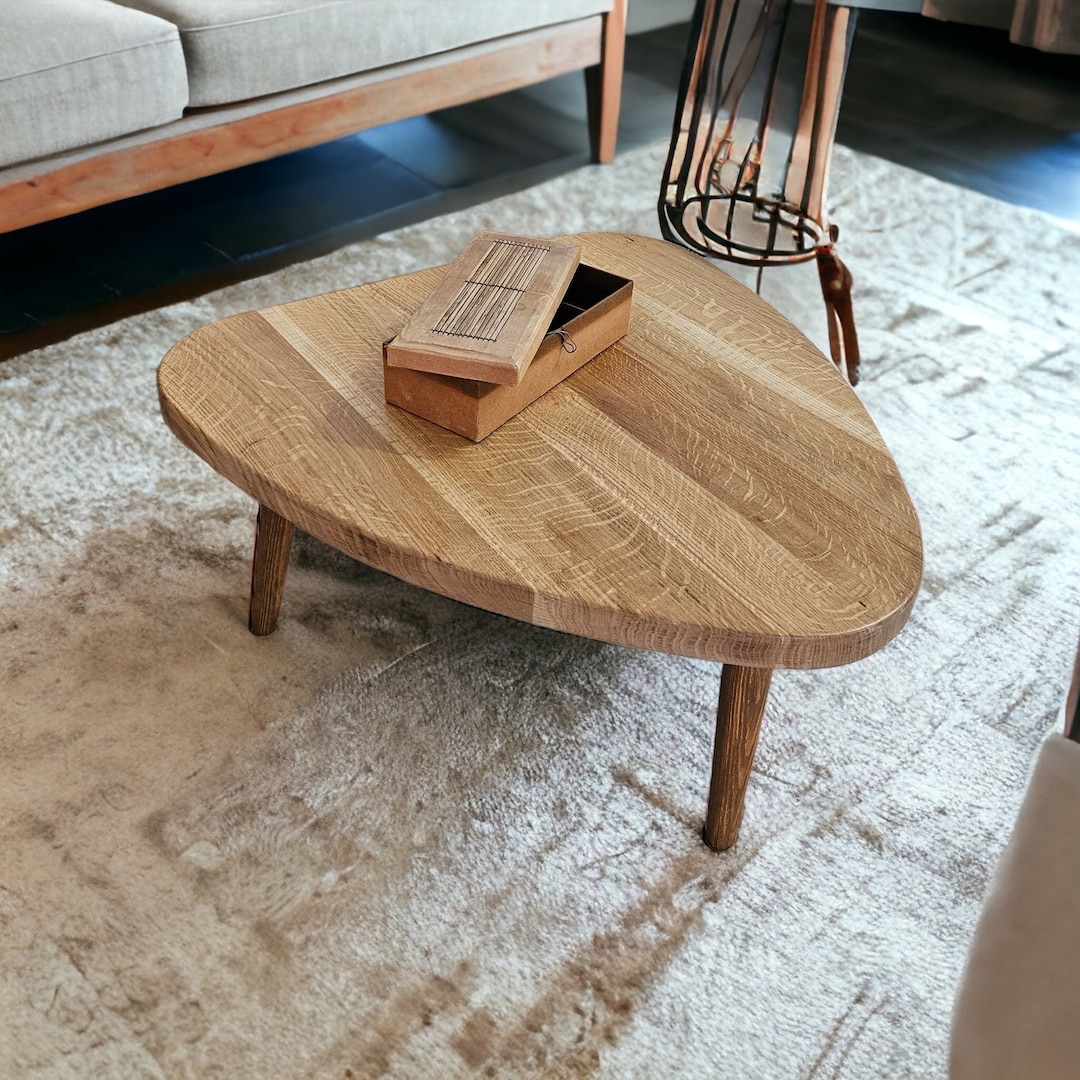 Oval Wood Coffee Table Large Solid Wood Coffee Table Home Decor ...