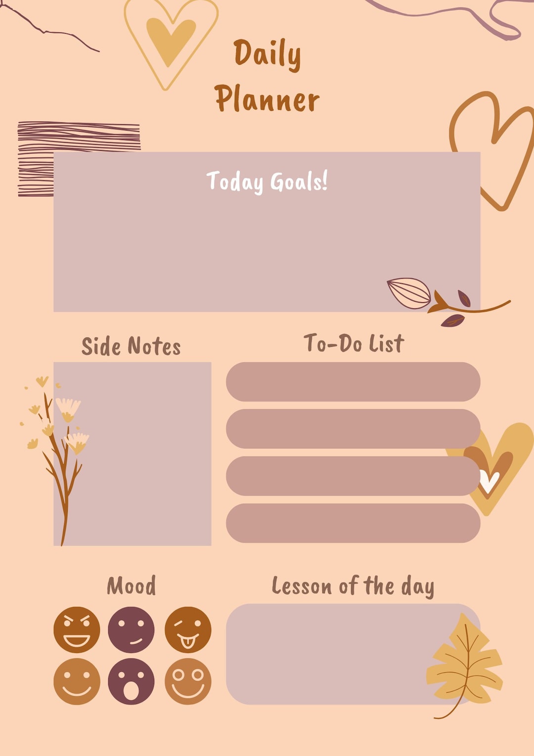 Daily Planner With Poster - Etsy