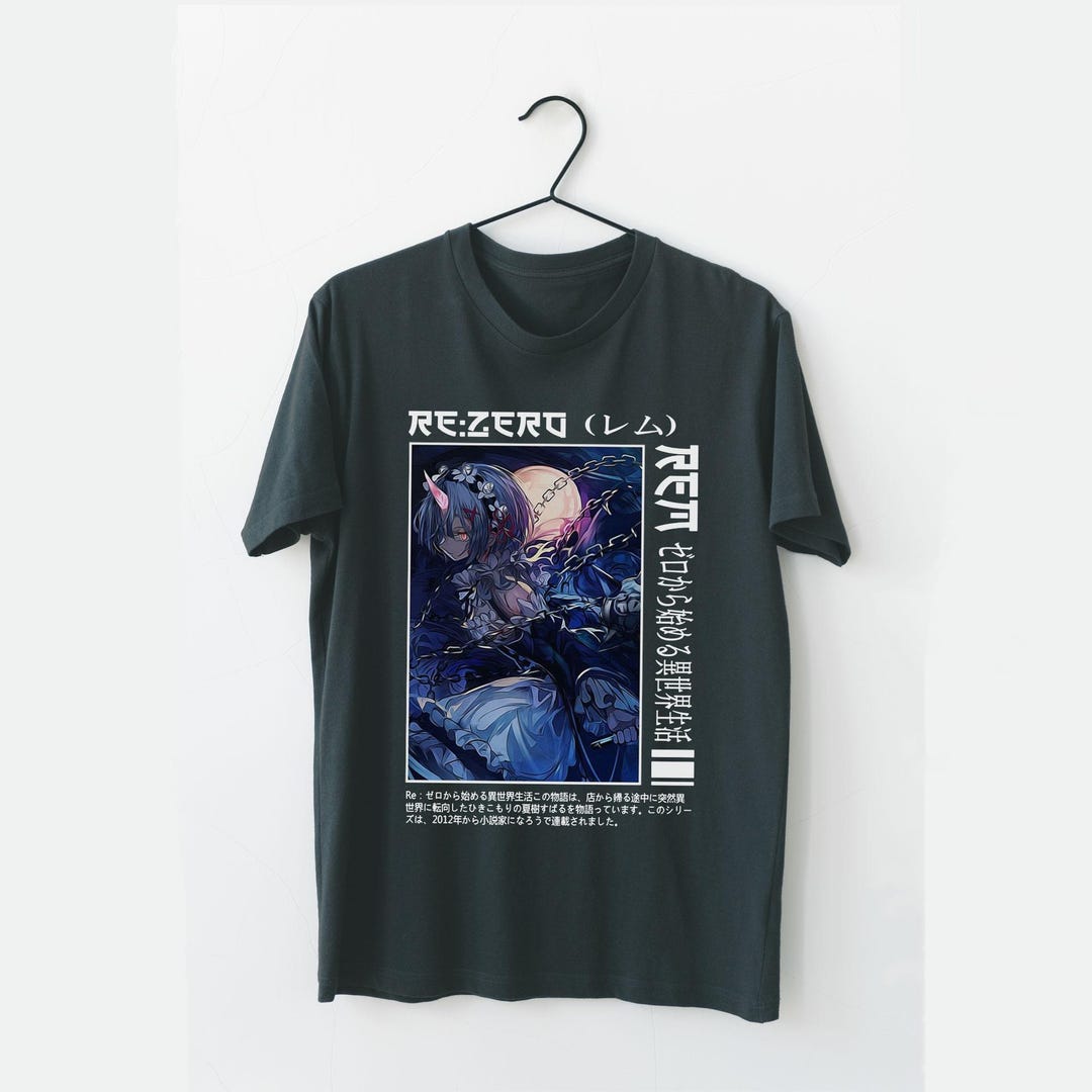 Rem Re Zero Shirt, Emilia, Reinhard, Rem, Subaru, Anime Shirt, Waifu ...