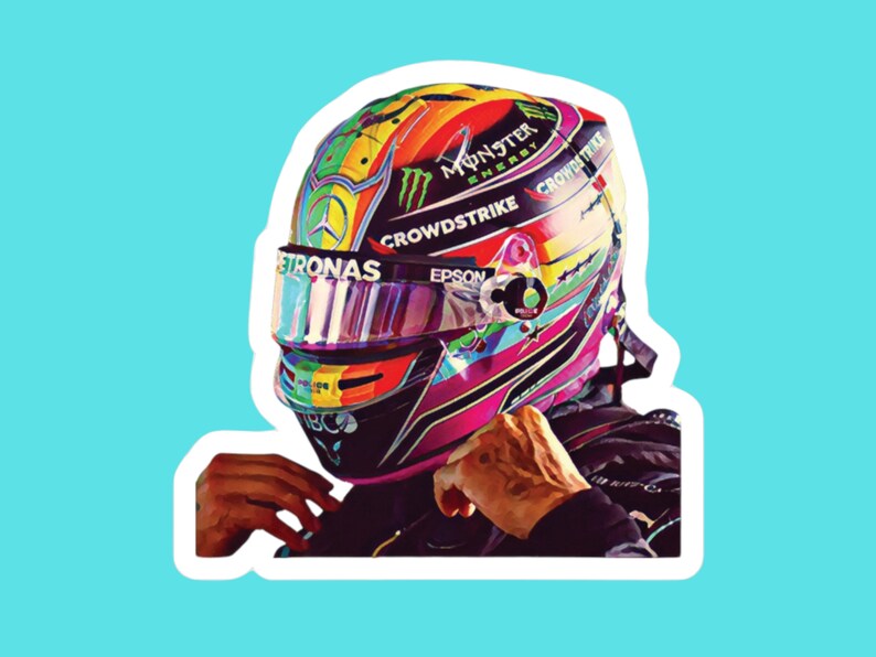 Lewis Hamilton, Rainbow Helmet, Vinyl Decal, Formula 1, F1 Sticker, F1 ...