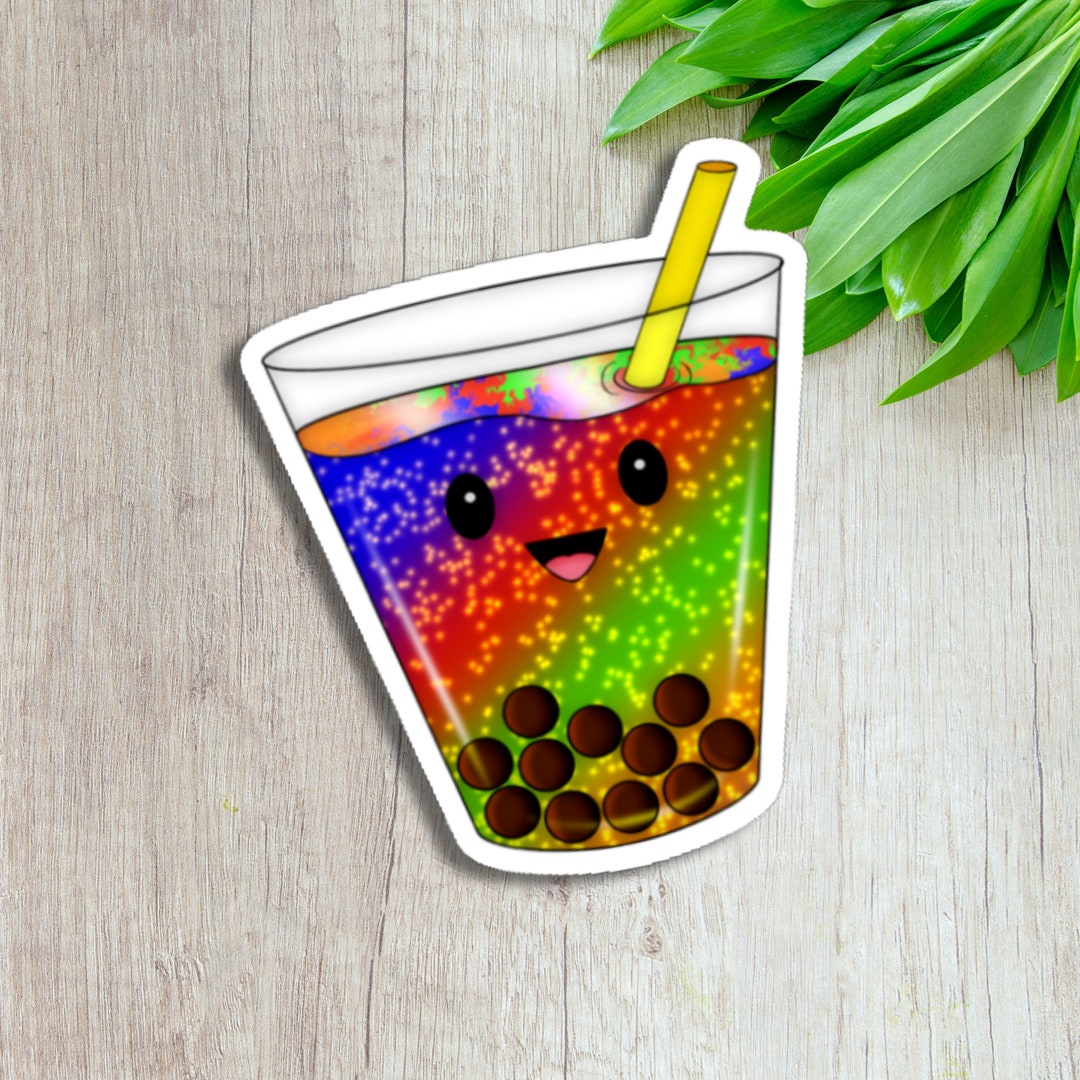 Crazy Boba Tea Sticker | Waterproof Vinyl Decal for Laptops, Water ...
