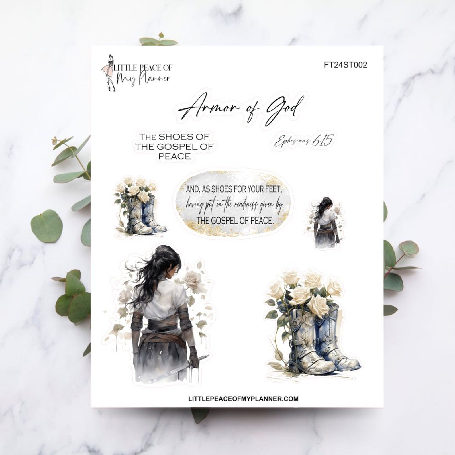 Armor of God Stickers for Faith Planners and Bible Journal Bible Verse ...