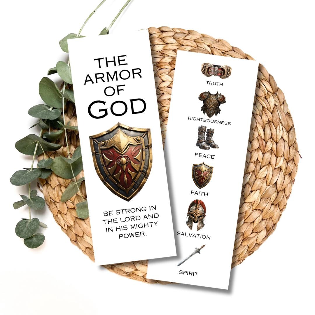 The Armor of God Bookmark for Men Bible Verse Page Marker for Bible ...