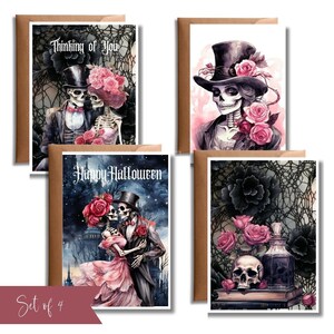 Gothic Halloween Collection Greeting Card Set for the Halloween Season ...