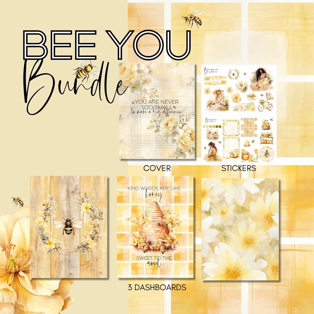 Bee You Planner Bundle Planner Dashboards Classic Happy Planner Cover ...