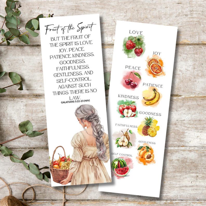 Fruit of the Spirit Bookmark – Bible Verse Bookmark for Women ...