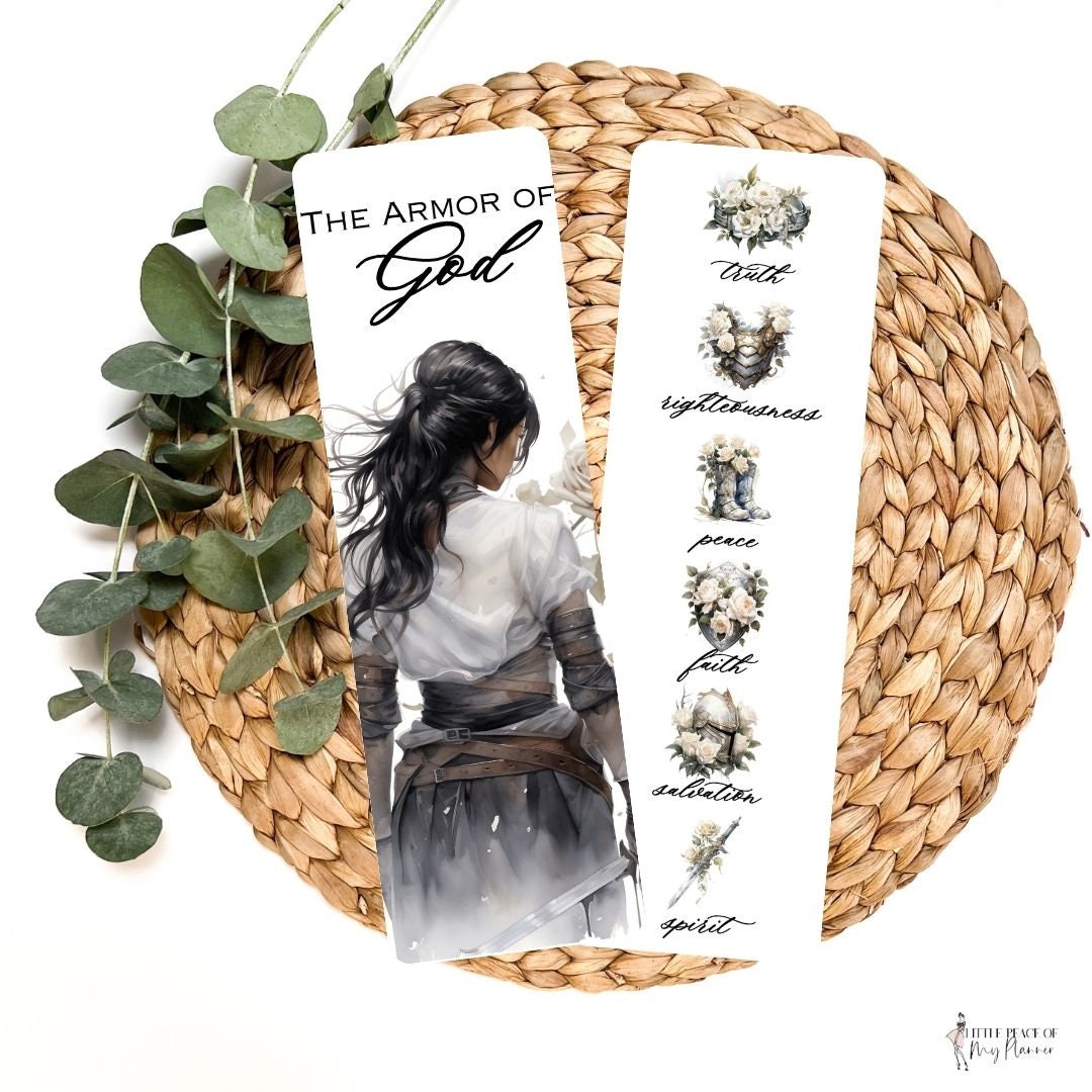Ephesians 6 Bookmark With the Armor of God Bible Verse Page Marker for ...