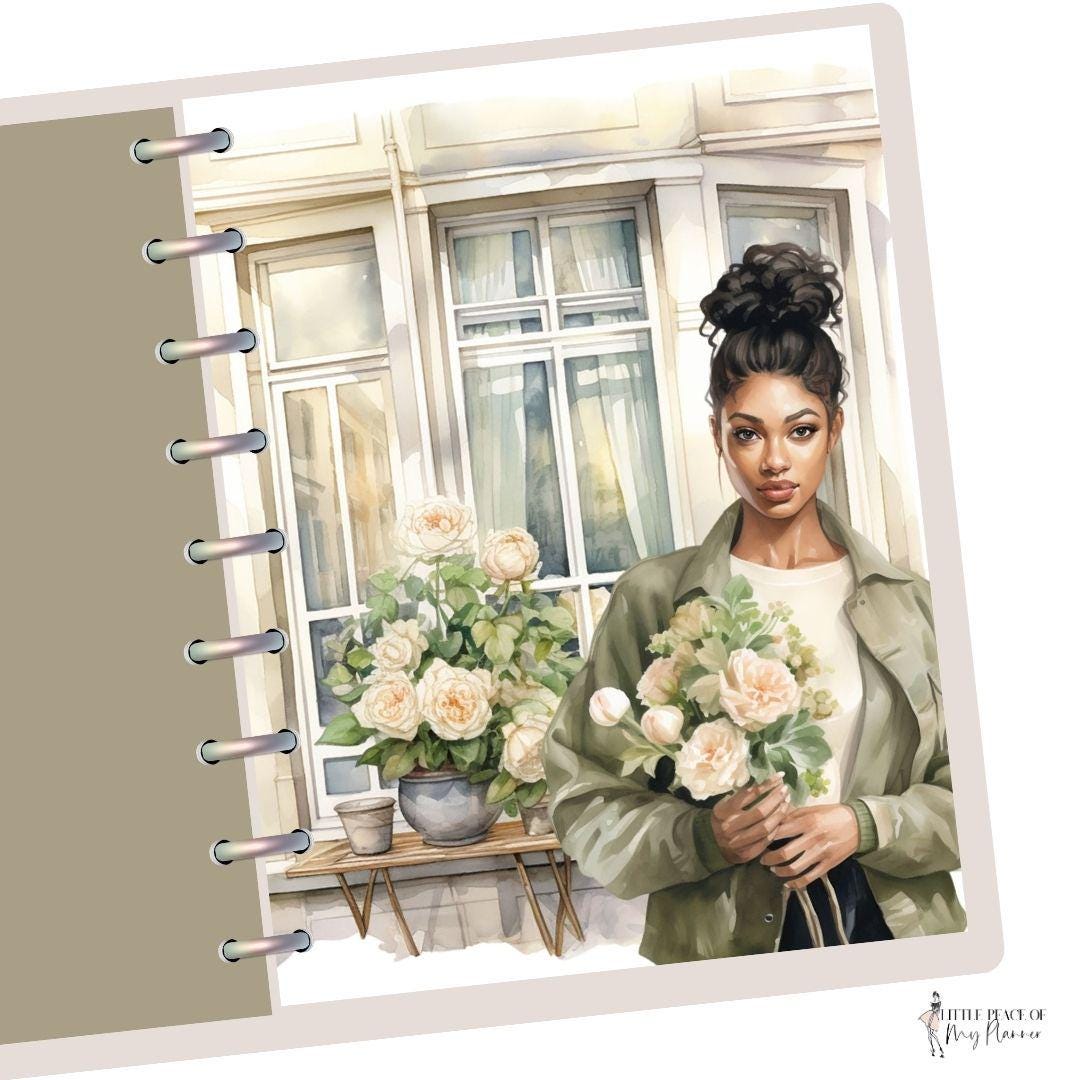 Beautiful Spring Roses Planner Dashboard for Happy Planner and Ring ...