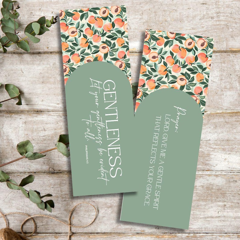 Fruit of the Spirit Gentleness Bookmark – Bible Verse Bookmark for ...