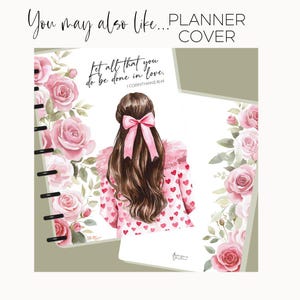 We Love Because Happy Planner Dashboard With Bible Verse Planner Cover ...