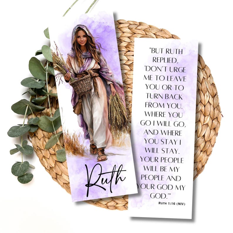 Ruth Bible Bookmark With Bible Verse Page Marker for Bible Bookmark ...
