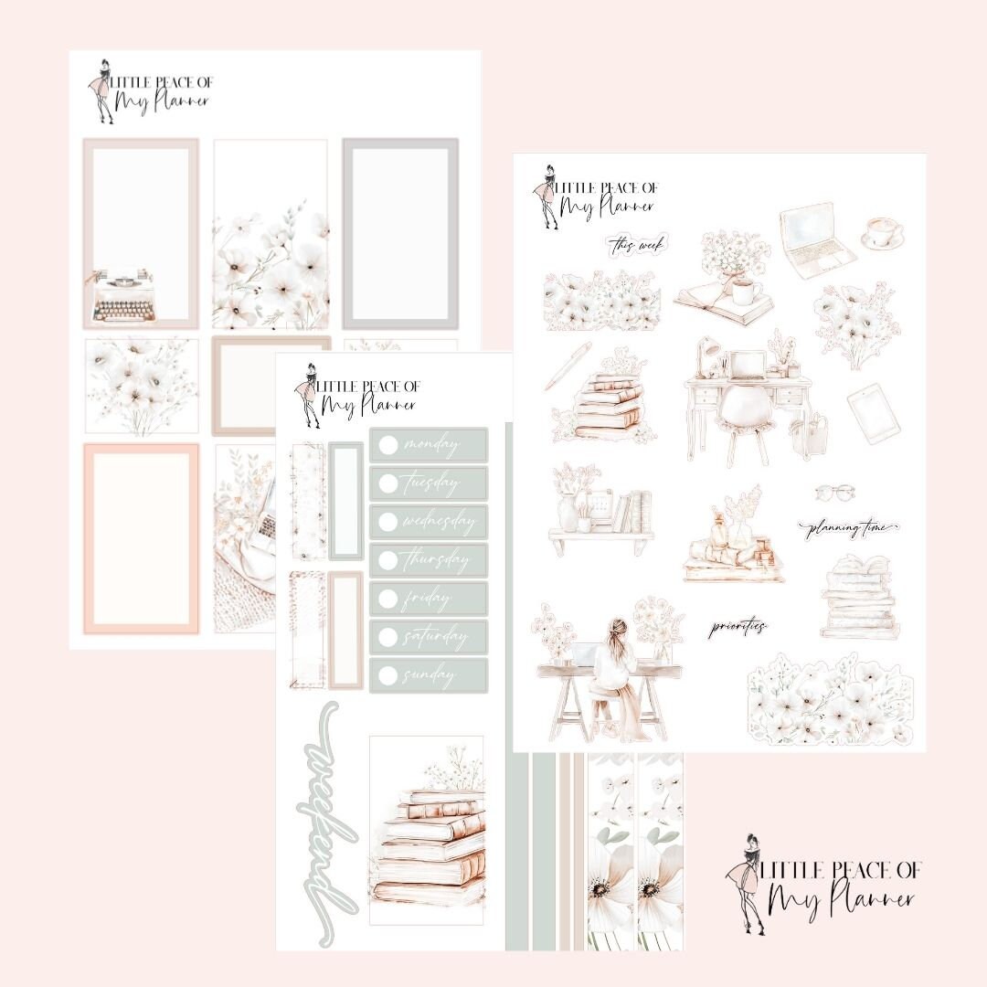 Planner Girl Sticker Kit for Happy Planner Sticker Kit With Floral ...