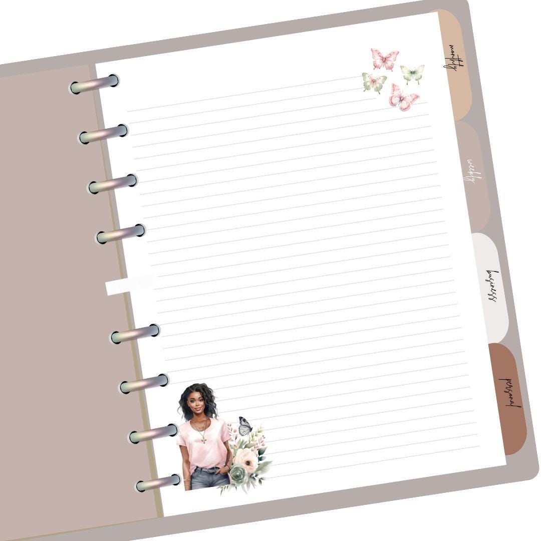 Christian Girl Lined Paper With Faith Based Theme Planner Filler Paper ...