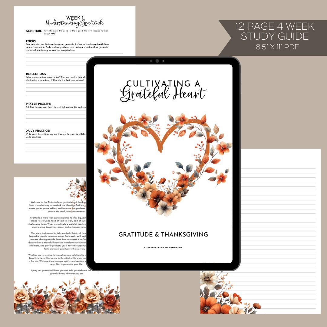 Bible Study Guide for Gratitude and Thanksgiving Printable Bible Study ...