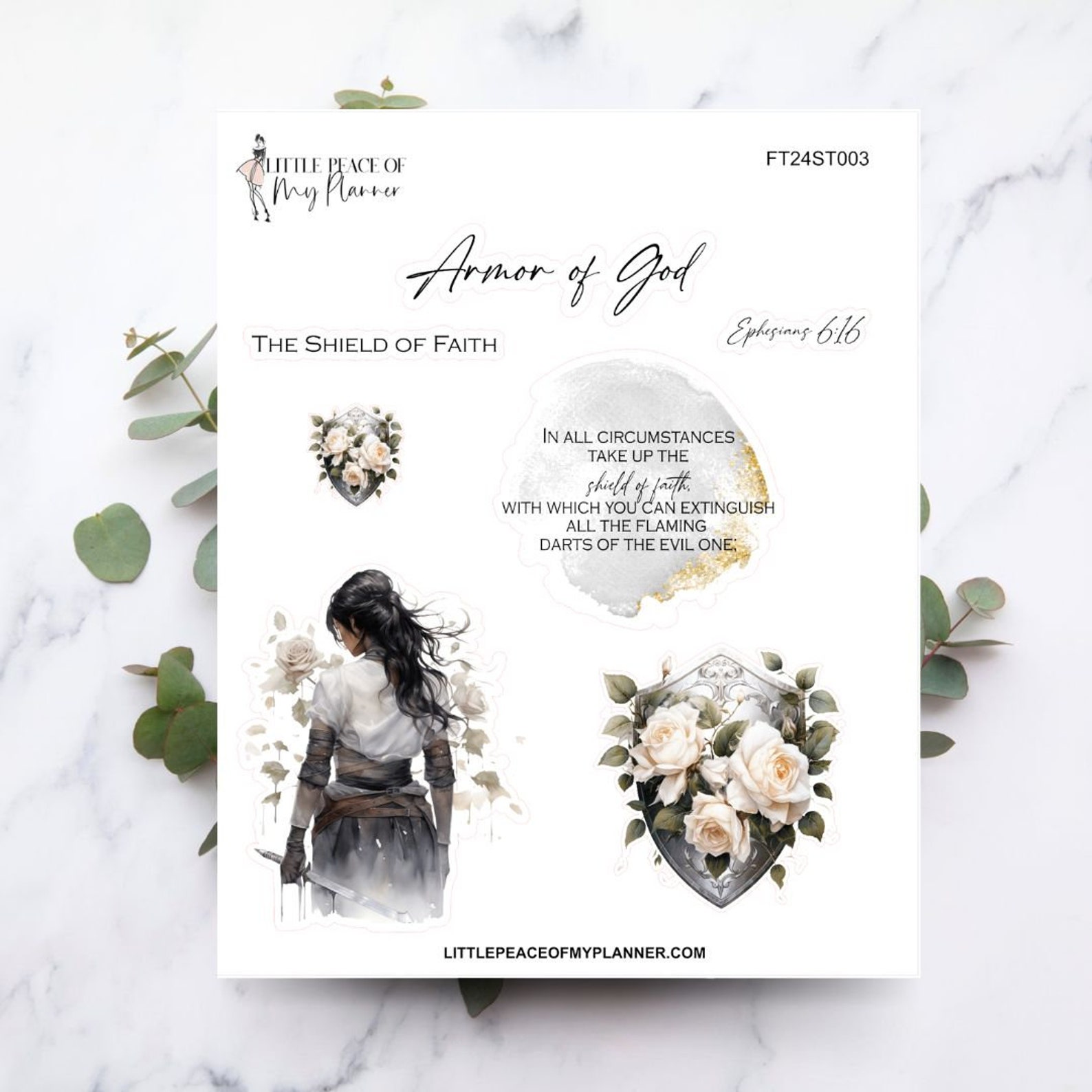 Armor of God Stickers for Faith Planners and Bible Journal Bible Verse ...