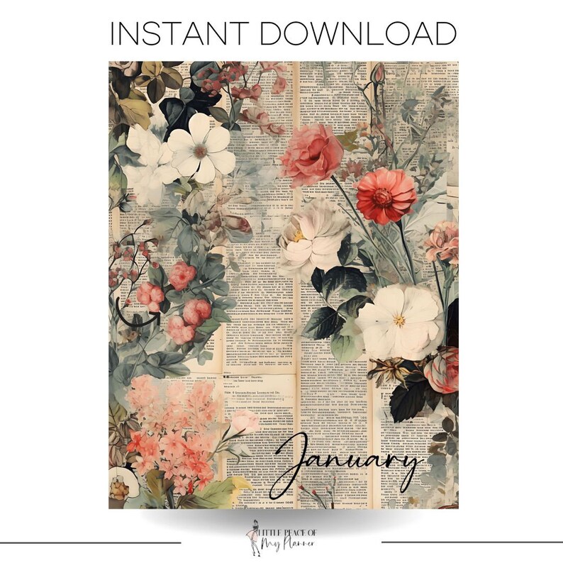 Monthly Bookish Planner Printable Dashboard Book Lover Dashboard ...