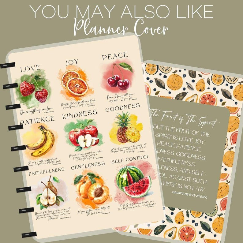 Fruit of the Spirit Faithfulness Planner Dashboard Happy Planner Ring ...