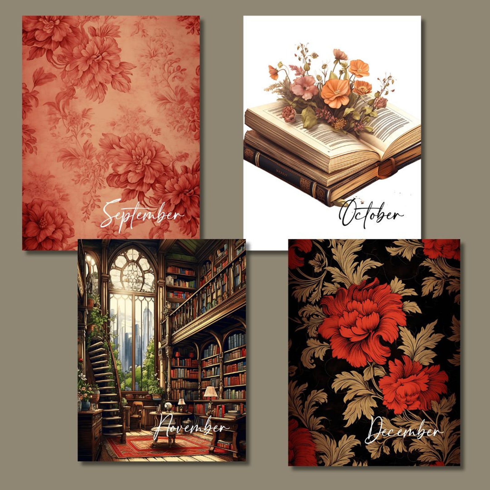 Monthly Bookish Planner Printable Dashboard Book Lover Dashboard ...