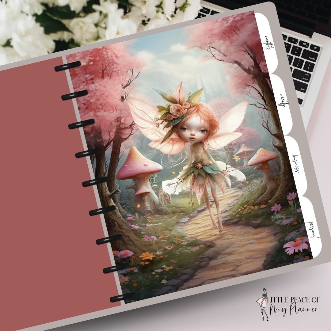 Whimsical Pink Fairy Printable Planner Dashboard With Fairy Planner ...