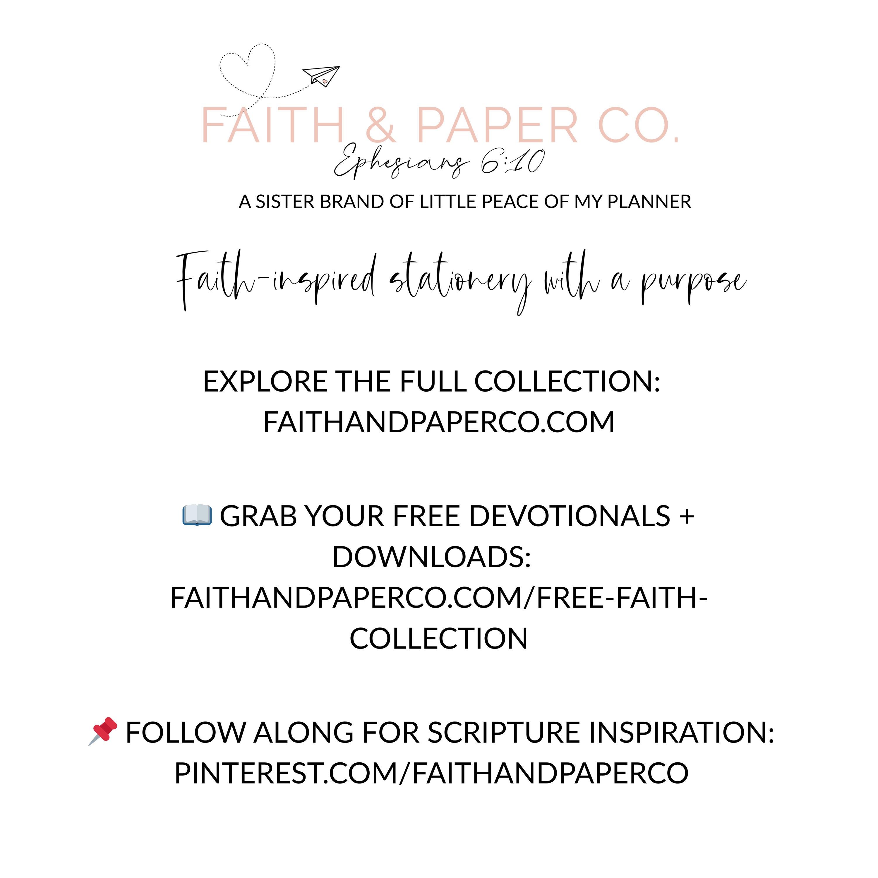 Faith & Purpose Planner Cover – Laminated Pink Christian Cover Front ...
