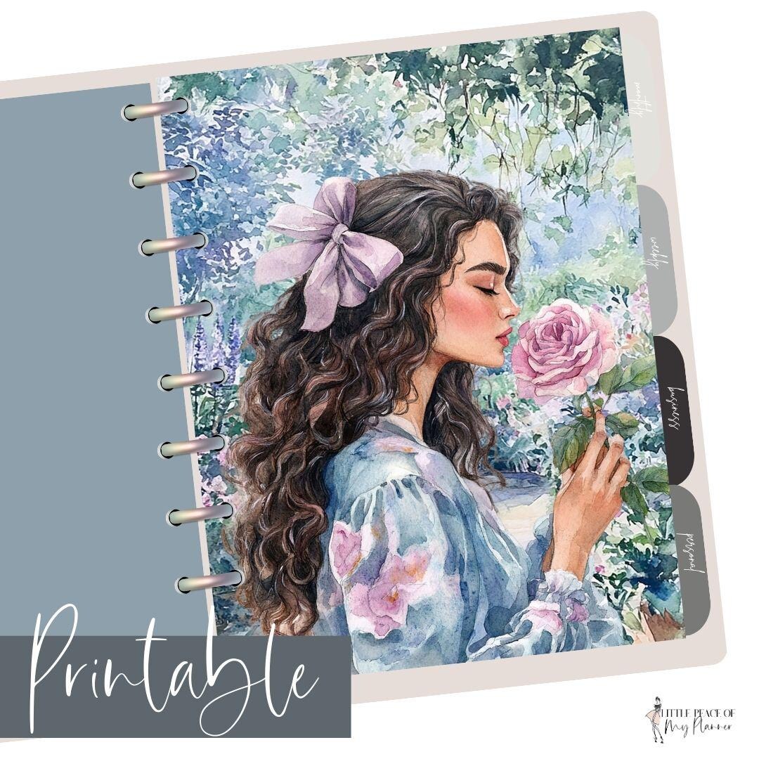 Watercolor Garden 4 Planner Printable Dashboard for Happy Planner and ...