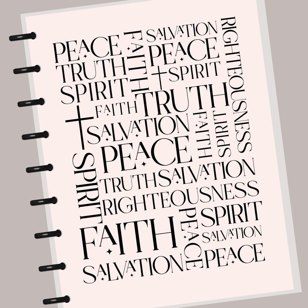 Armor of God Planner Cover | Christian Planner Cover | Faith Word Art ...