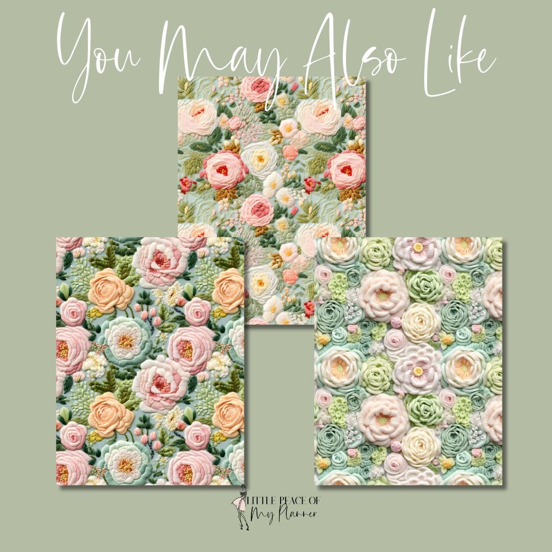 Embroidered Flower Planner Dashboard for Happy Planner Divider for Ring ...