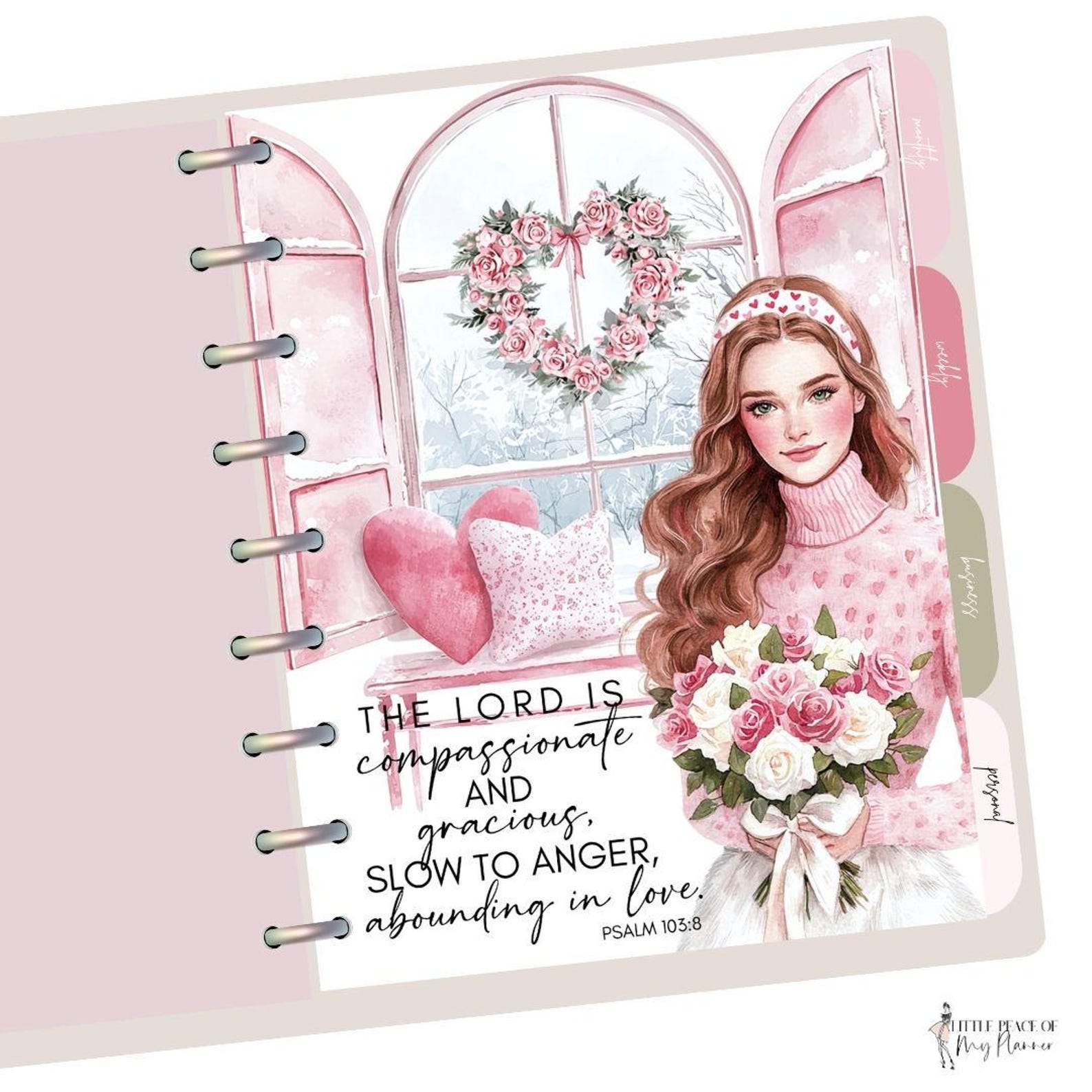 The Lord is Compassionate Happy Planner Dashboard Bible Verse Planner ...