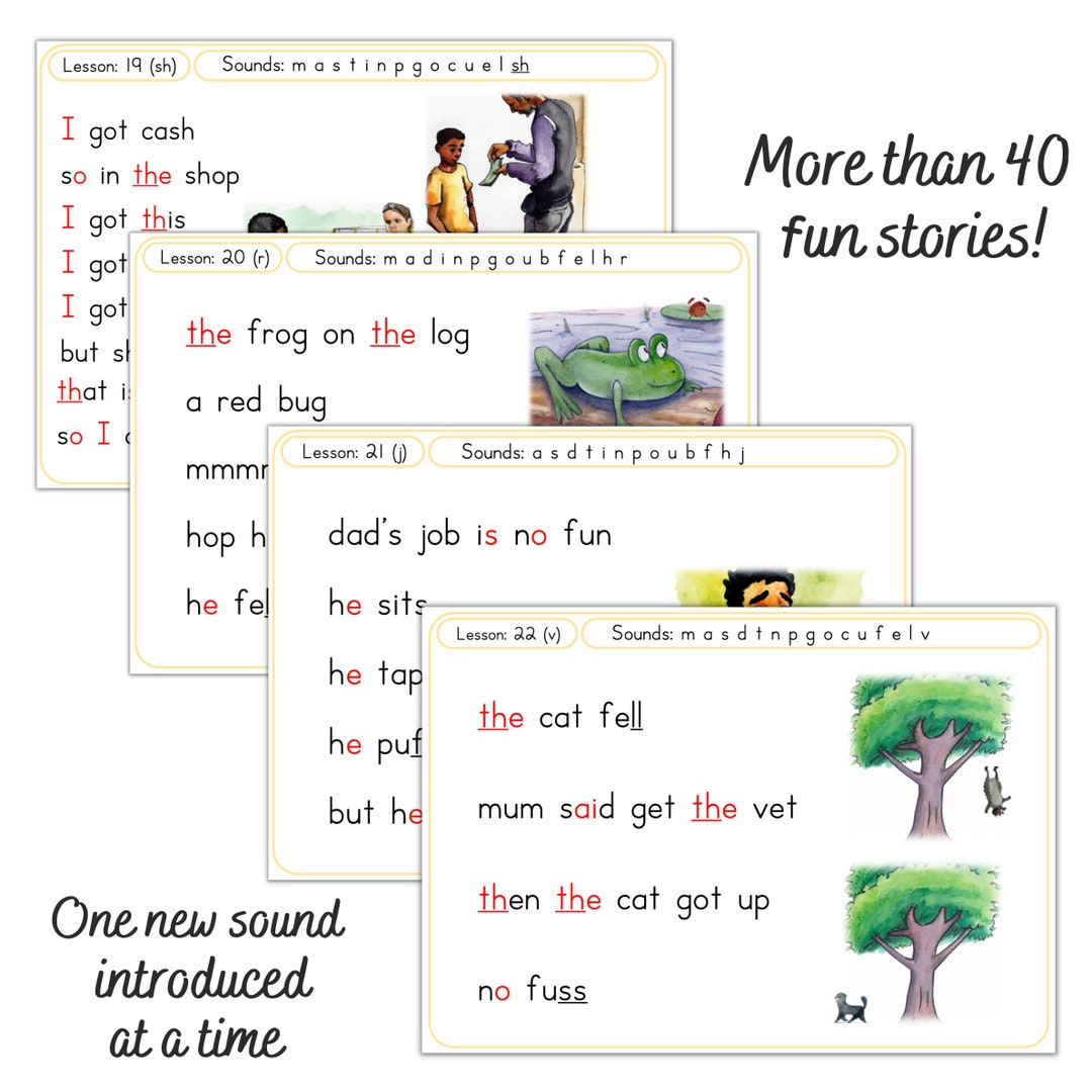 Printable Decodable Stories for Kids - Etsy