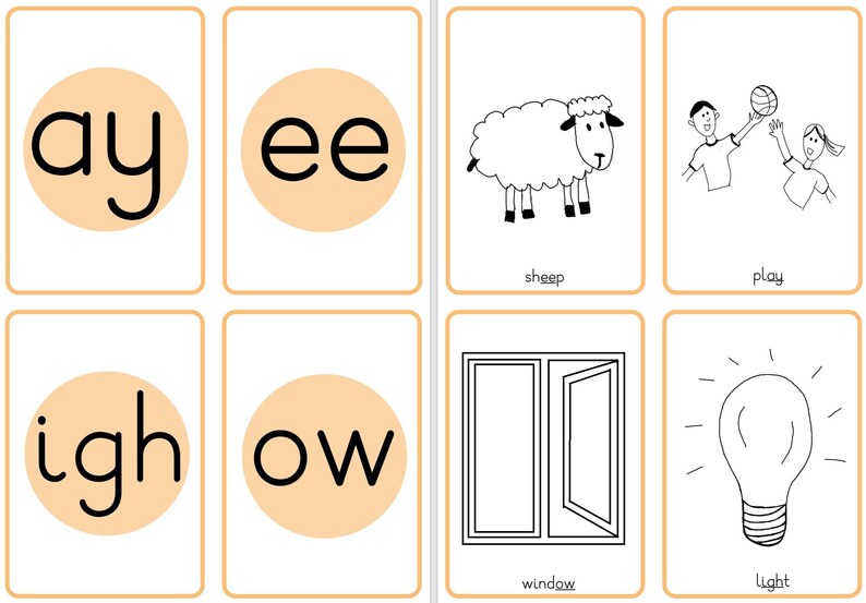 Printable Phonics Flashcards - Etsy