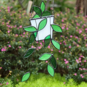 100% Handmade Stained Glass Window Decor, Glass Window Hanging Art ...