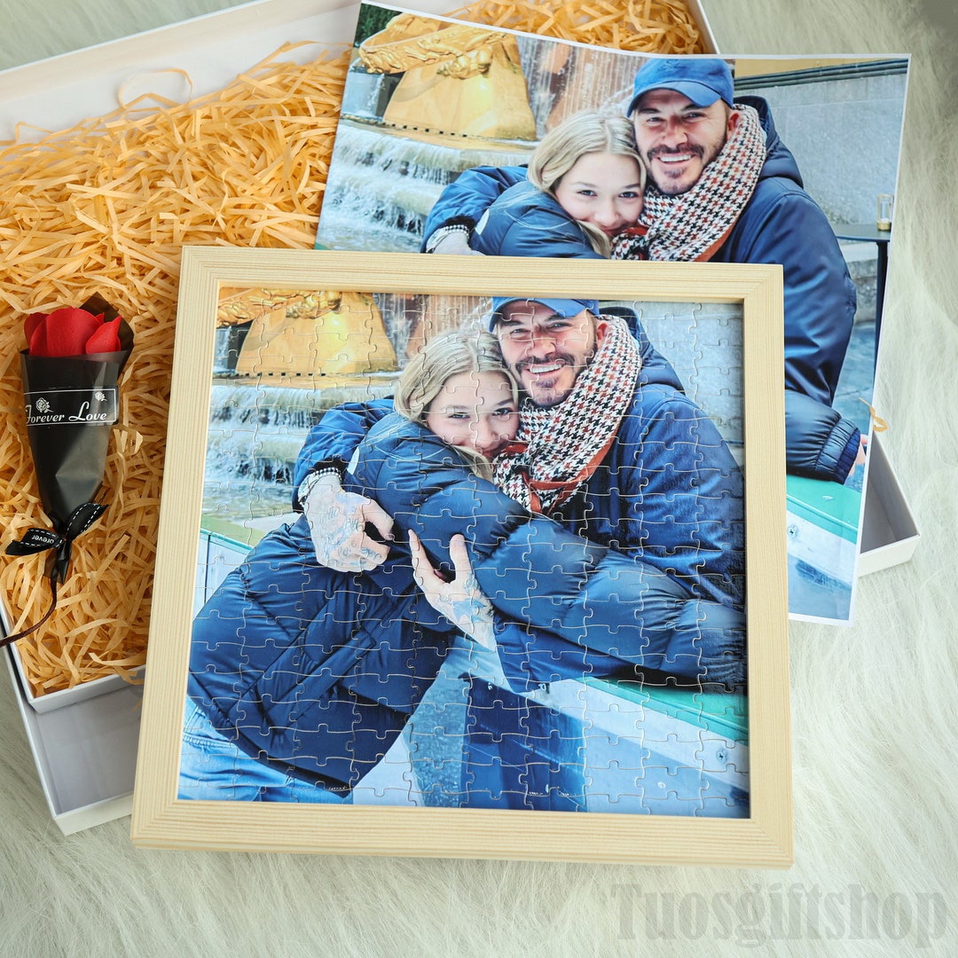 Personalized Photo Puzzle With Frame,custom Jigsaw Puzzle From Picture,custom Puzzle Frame, Gift ...