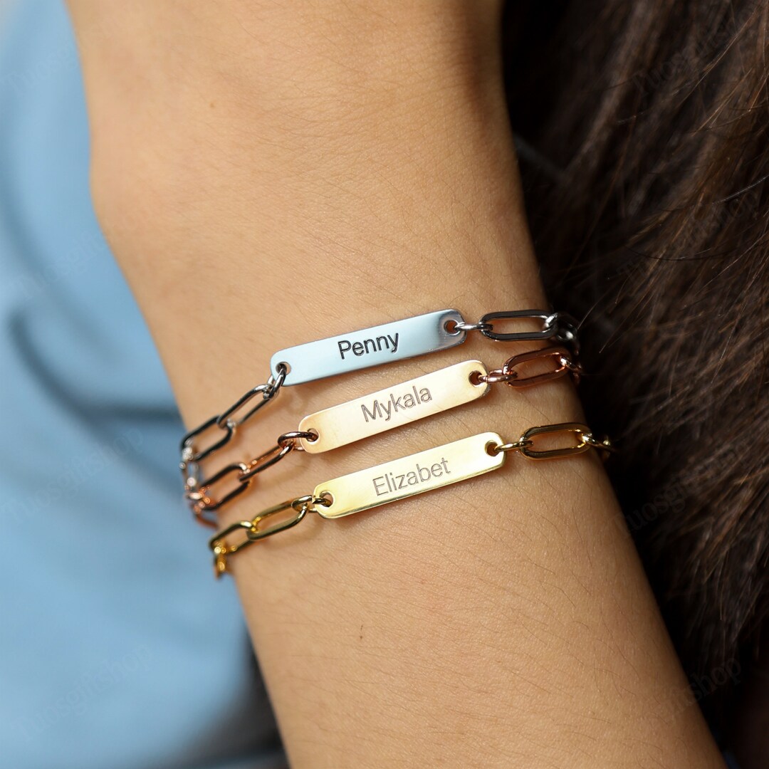 Personalized Bracelet for Women,personalized Bracelet,personalized Bar ...