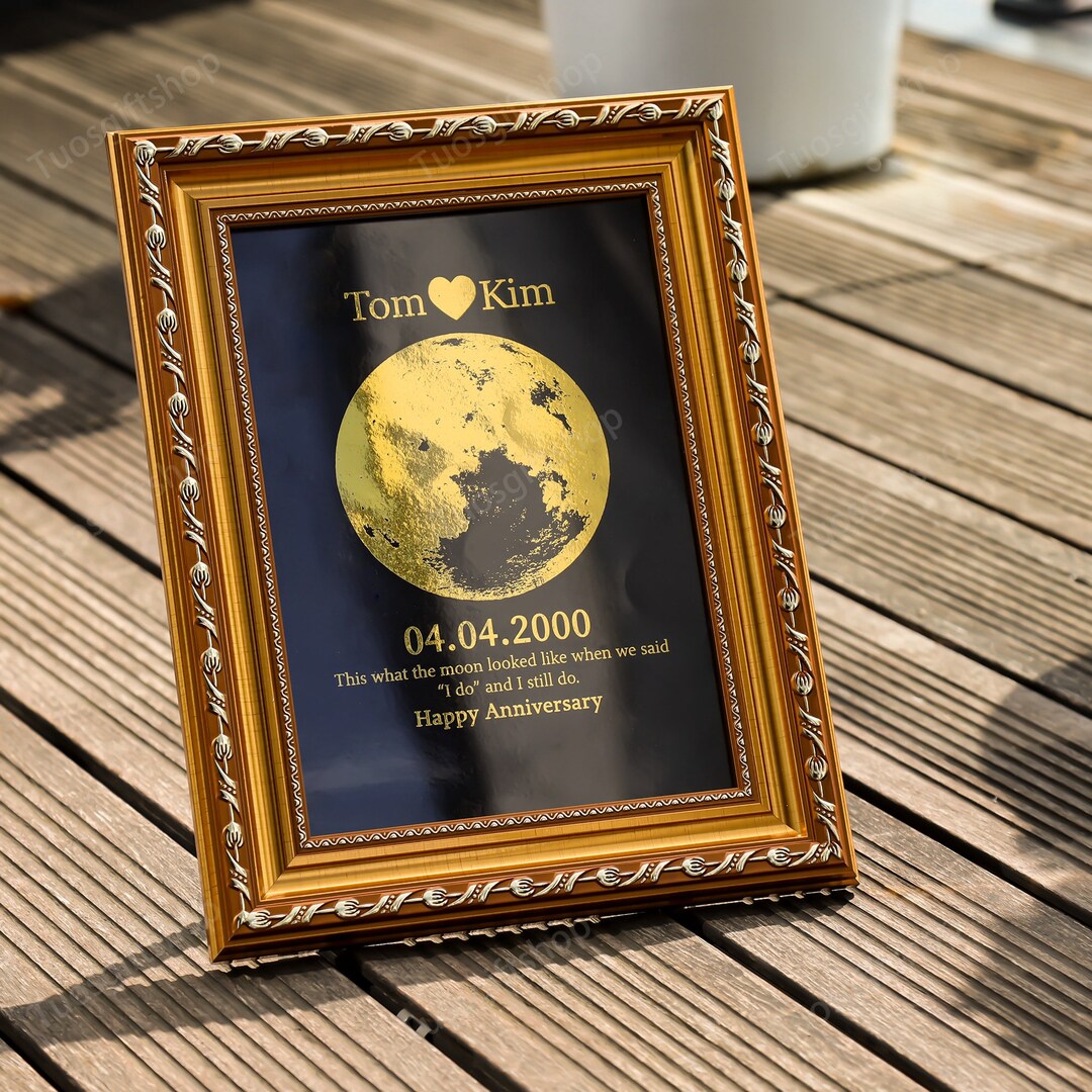 Custom Moon Phase Anniversary,personalized Moon Phase Print,moon Phase ...