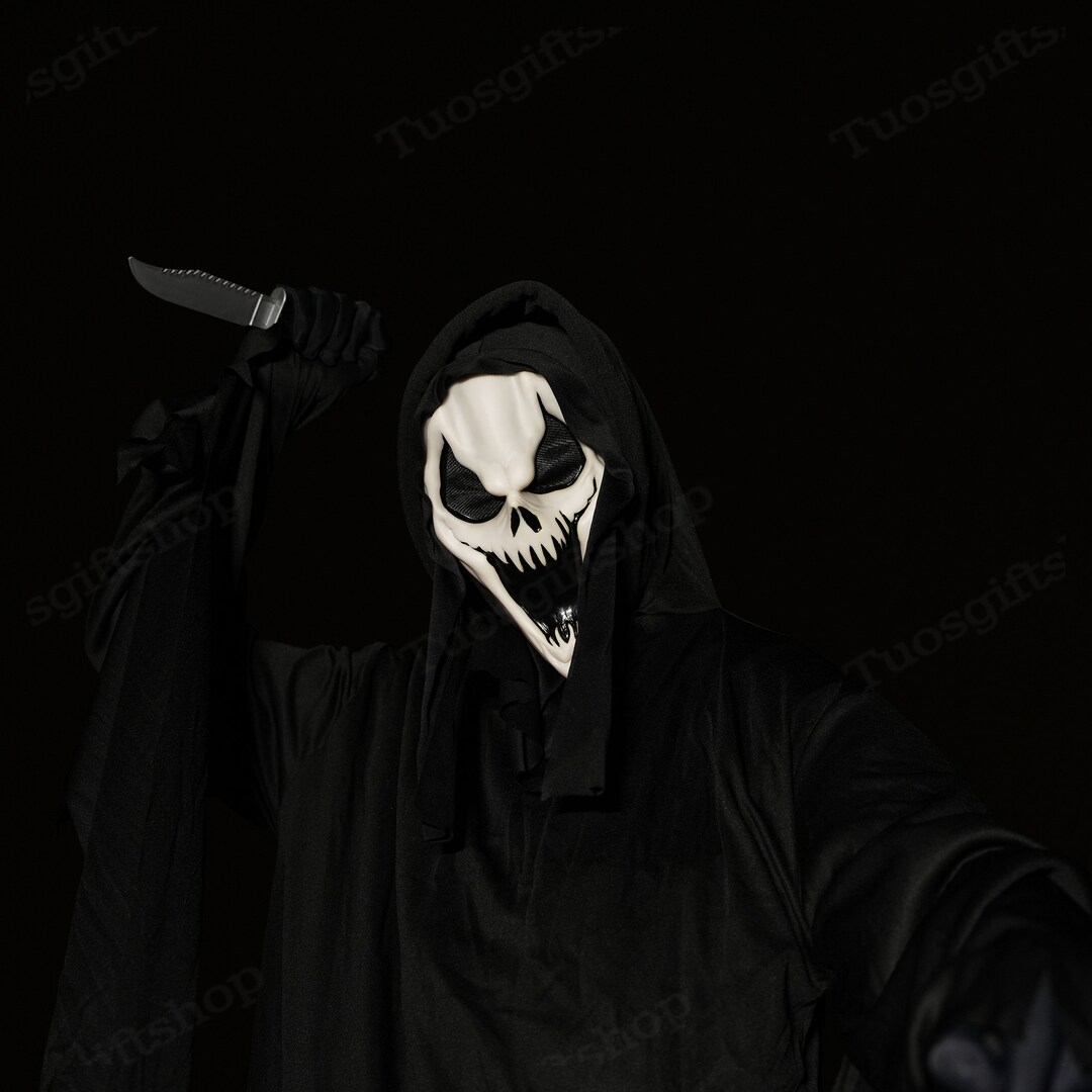 Halloween Ghost Face Mask,scream 2024, Handmade Robe and Mask,horror ...
